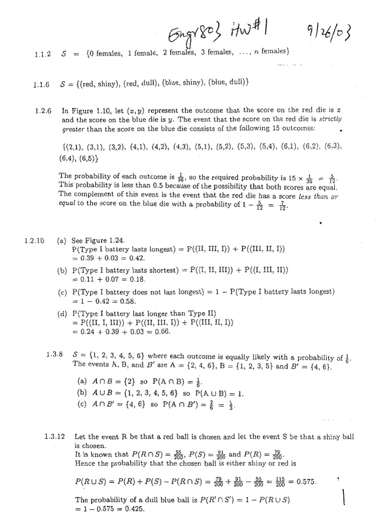 (Solutions Manual) Probability and Statistics For Engineers and ...