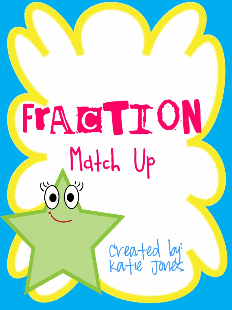 Fraction Match Up Freebie Pdf Sports Recreation