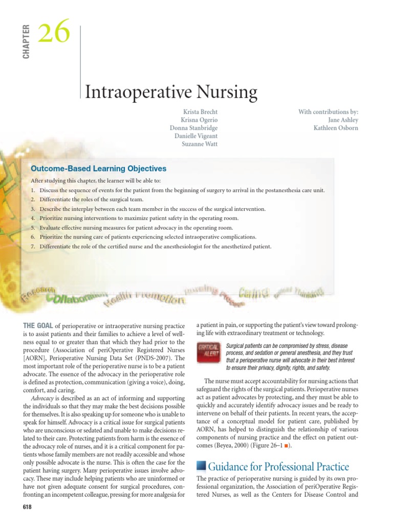 Nursing Management Intra Operative | PDF