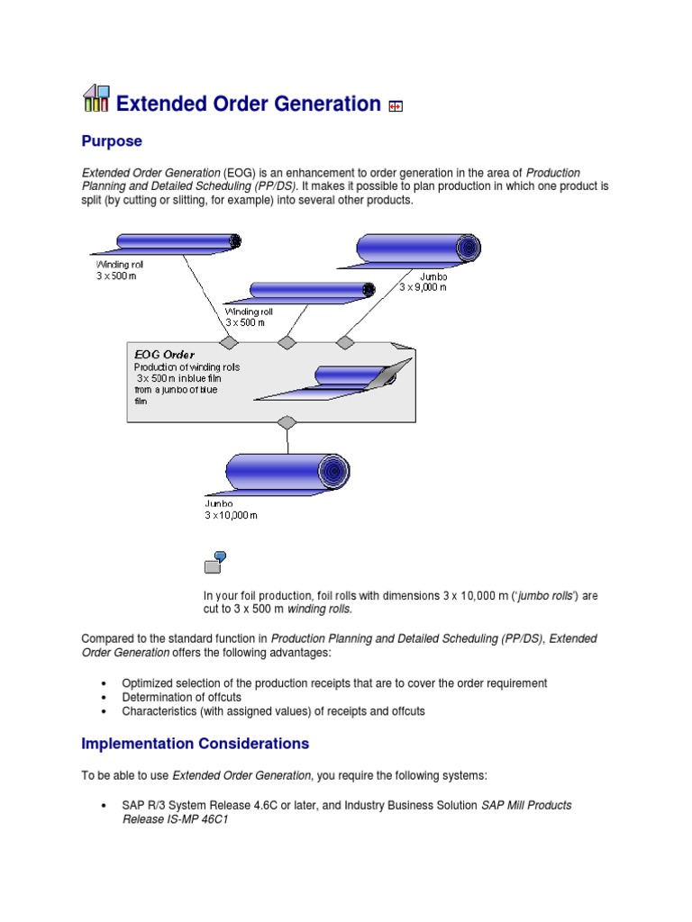 Extended Order Generation Sap | PDF | Top Down And Bottom Up Design ...