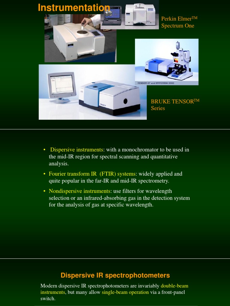 FTIR Instrumentation | PDF | Fourier Transform Infrared Spectroscopy ...