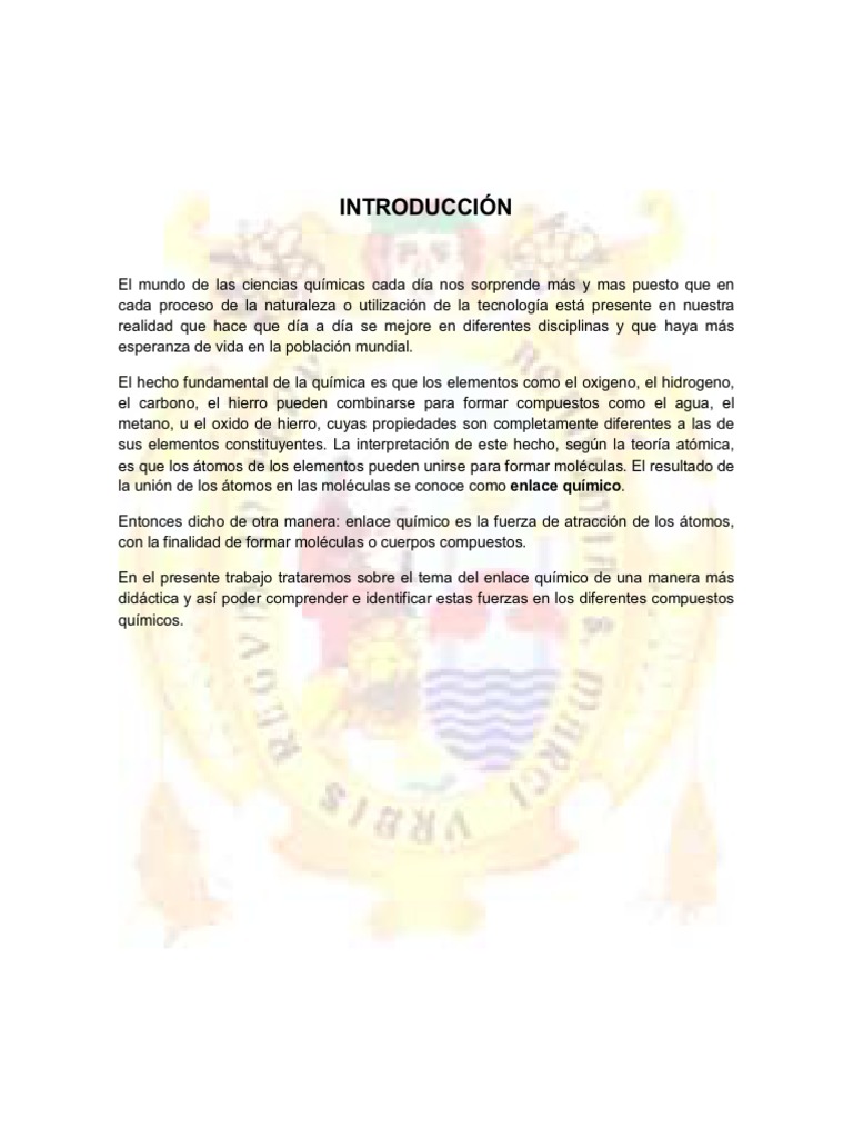 Informe de Enlace Quimico 1 Enlace Quimico | PDF | Electrólito | Enlace ... Informe de Enlace Quimico 1 Enlace Quimico | PDF | Electrólito | Enlace ...