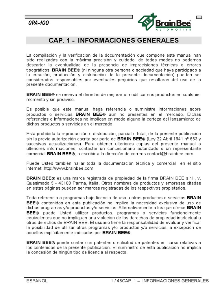 Manual OPA-100 de Brain Bee | PDF | Batería (electricidad) | Software