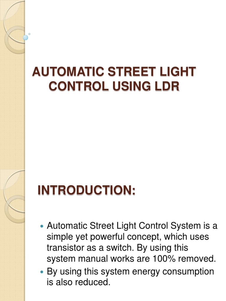 Automatic Street Light Control Using Ldr | Relay | Power Supply