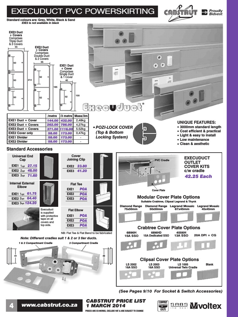 Cabstrut Price List Masrch 2014 7 | PDF | Technology & Engineering