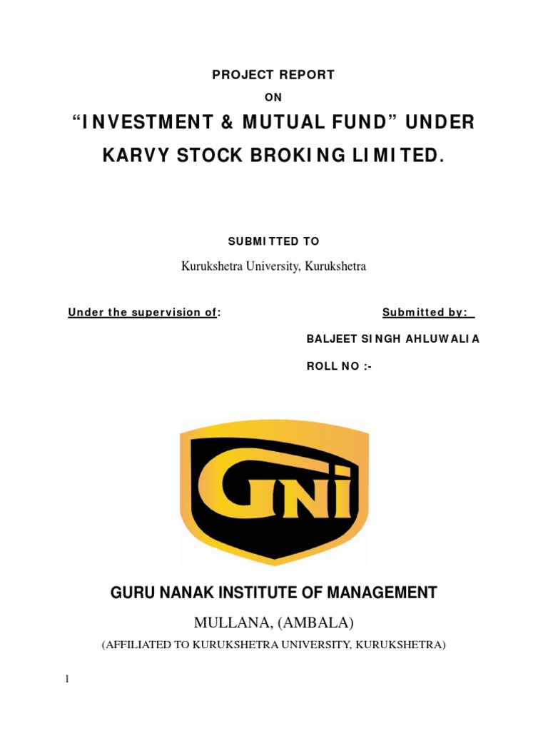 Investment & Mutual Fund Report | PDF