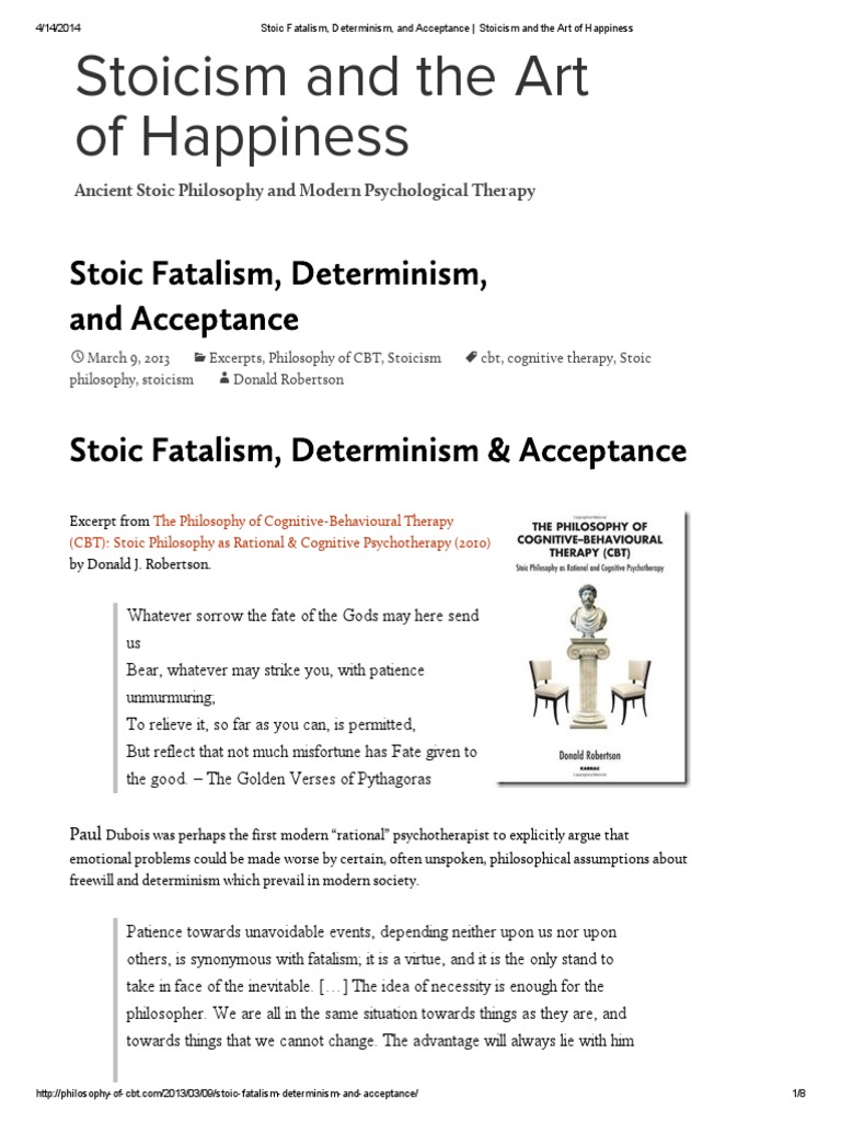 Stoic Fatalism, Determinism, and Acceptance - Stoicism and The Art of ...
