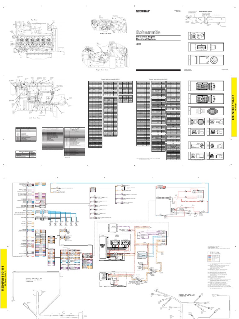 C9 Marine Engine Schematic PDF | PDF | Fuel Injection | Electrical ...