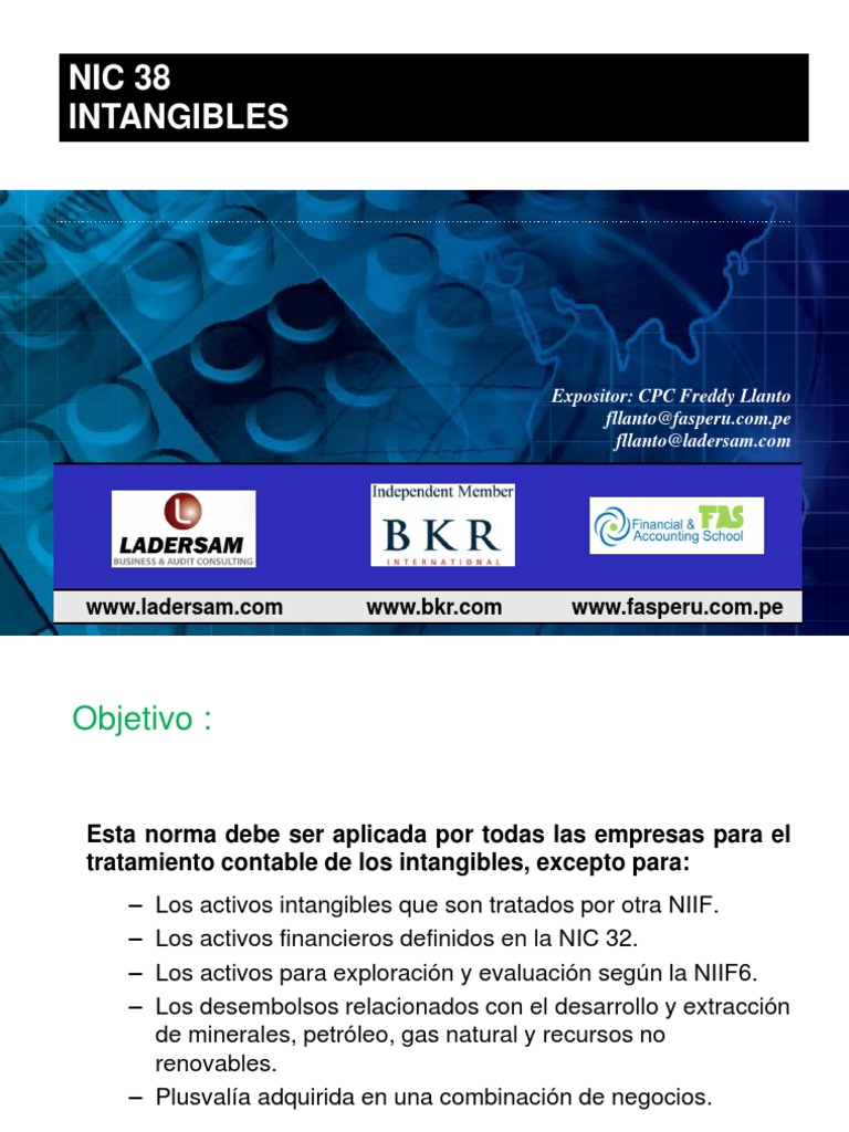 NIC 38 Intangibles | PDF | Amortización (Negocio) | normas internacionales de INFORMACION FINANCIERA
