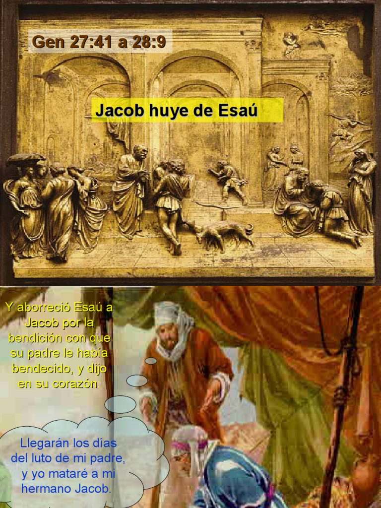 Jacob huye de Esaú y Labán | PDF | Jacob | Pueblo bíblico