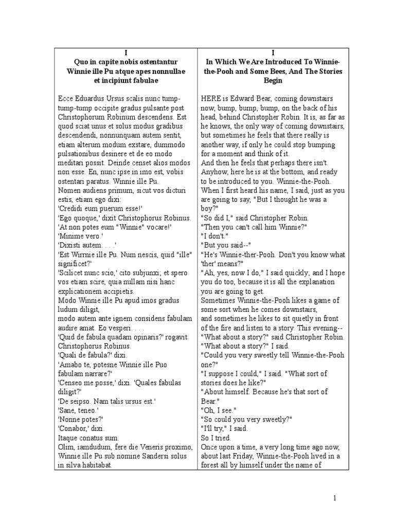 Winnie Bilingual | PDF | Winnie The Pooh | Kingdom Hearts Characters