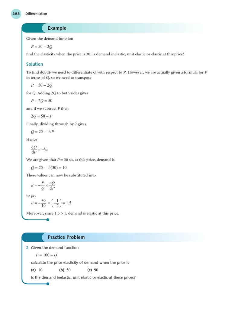 Elasticity | PDF | Price Elasticity Of Demand | Demand Curve