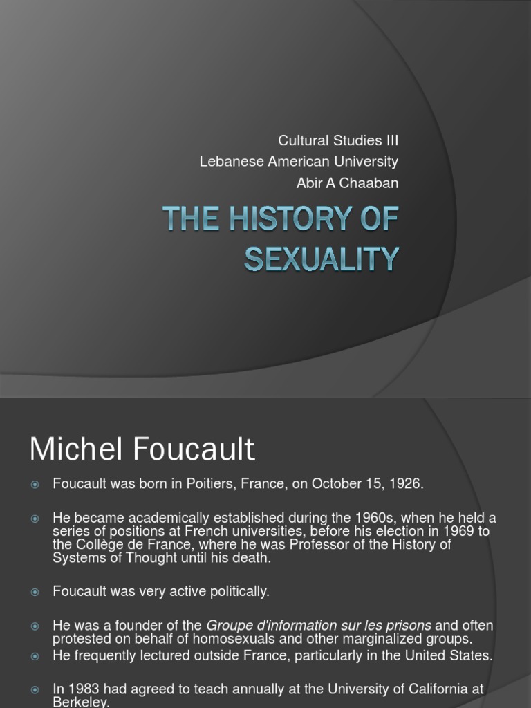 The History of Sexuality | PDF | Michel Foucault | Discourse