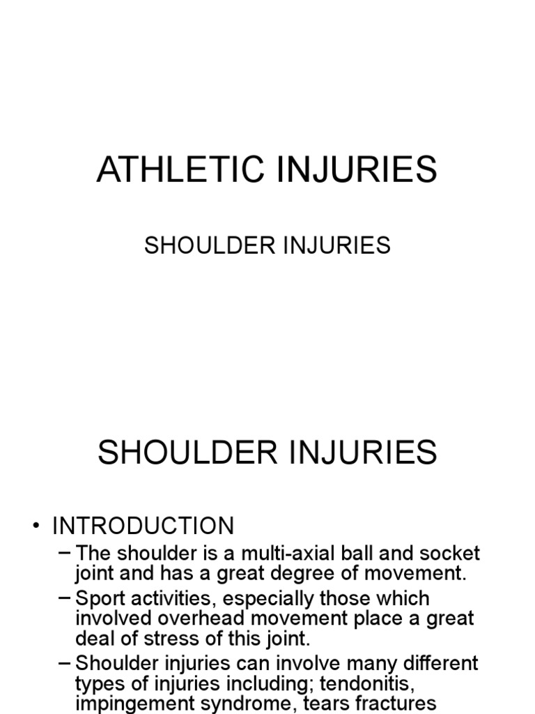 Understanding Shoulder Injuries | PDF | Shoulder | Anatomical Terms Of ...