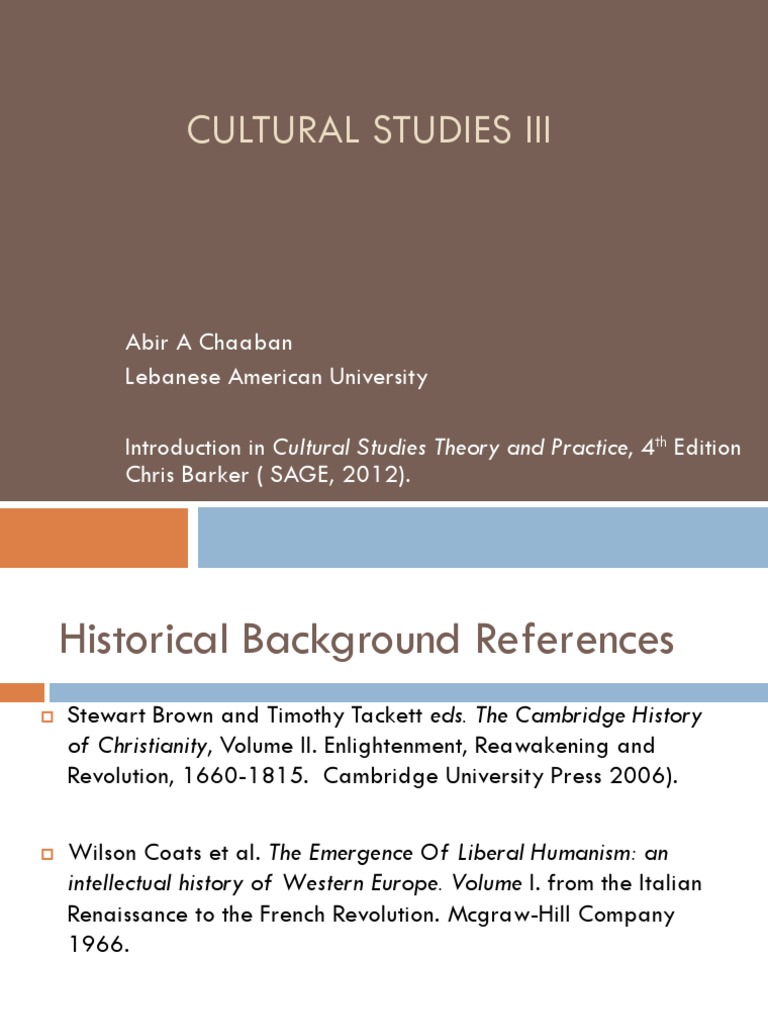 Cultural Studies III | PDF | Cultural Studies | Power (Social And ...