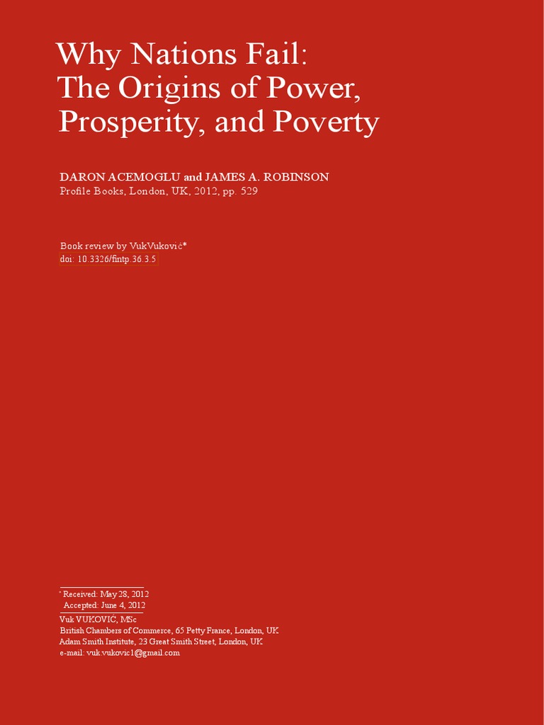 Excerpt Why Nations Fail | PDF | Economic Growth | Sustainability