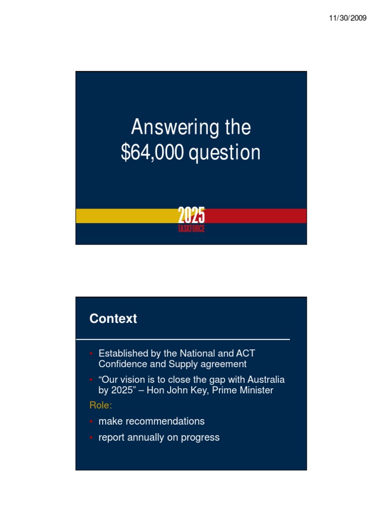 Answering The 64 000 Question Pdf Gross Domestic Product Australia