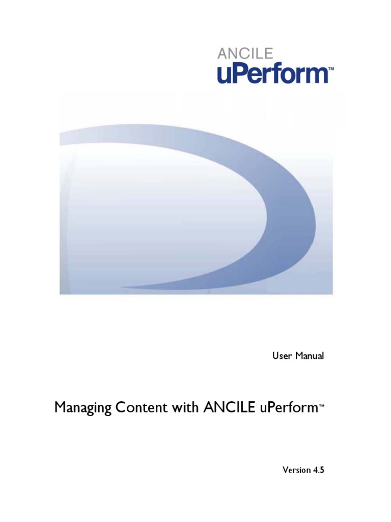 ANCILE UPerform 4.50.0 Managing Content | Download Free PDF | Websites ...