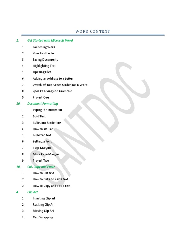 Ms Office Content | PDF | Microsoft Excel | Microsoft Word