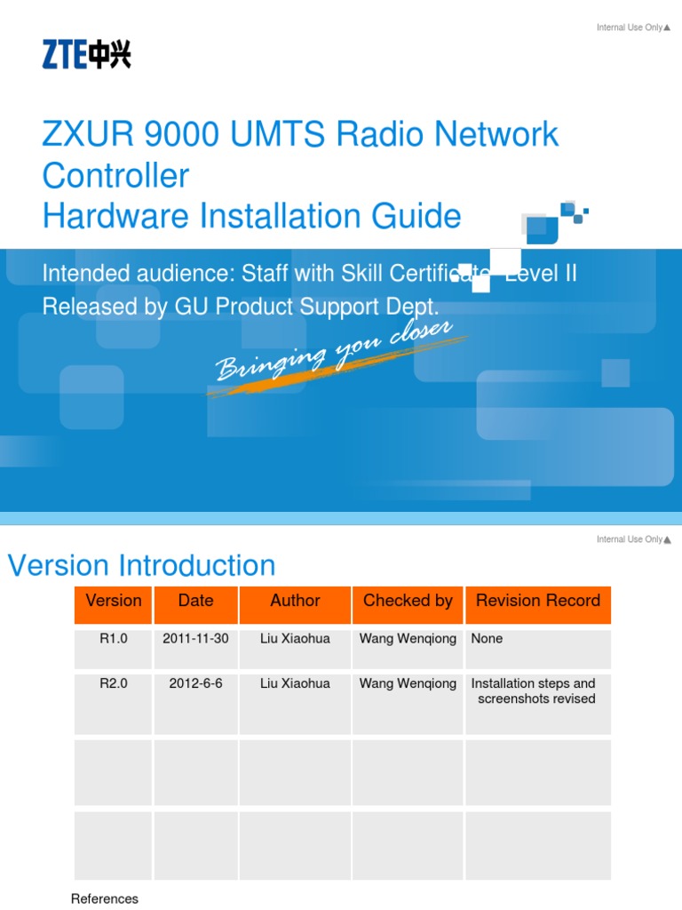 ZXUR 9000 UMTS Hardware Installation Guide | PDF | Electrical ...