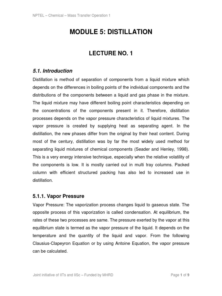 Distillation Phase Diagram Molar Composition With The Neat L