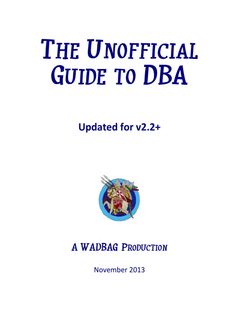 Unofficial Guide To DBA 2.2 Plus | PDF | Cavalry | Achaemenid Empire