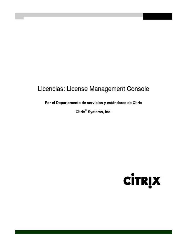 Citrix - License Management Console PDF | PDF
