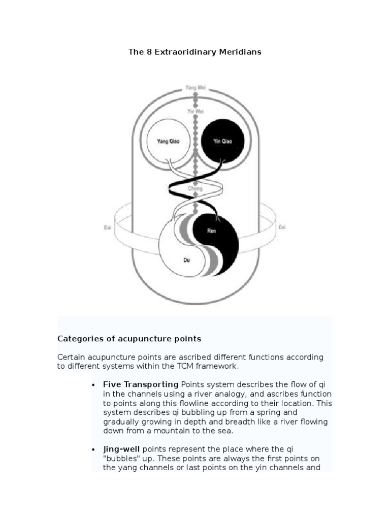 The Eight Extraordinary Qi Vessels and The Twelve Primary Qi Channels ...