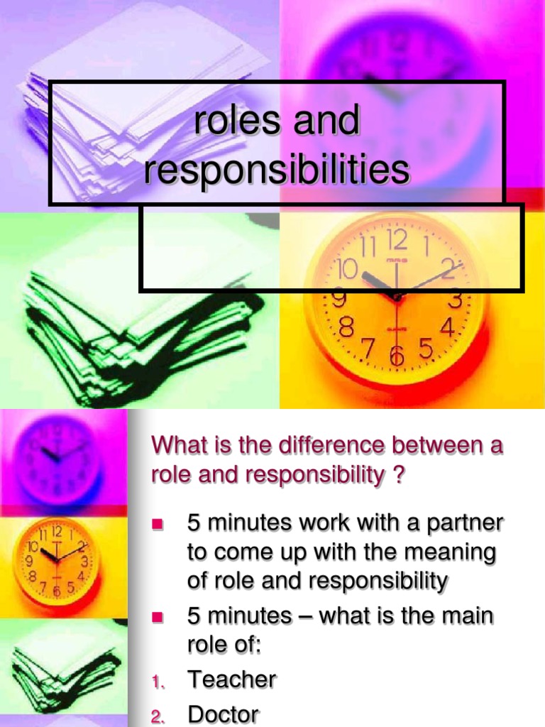 Differnece Between Roles and Responsibilities | PDF