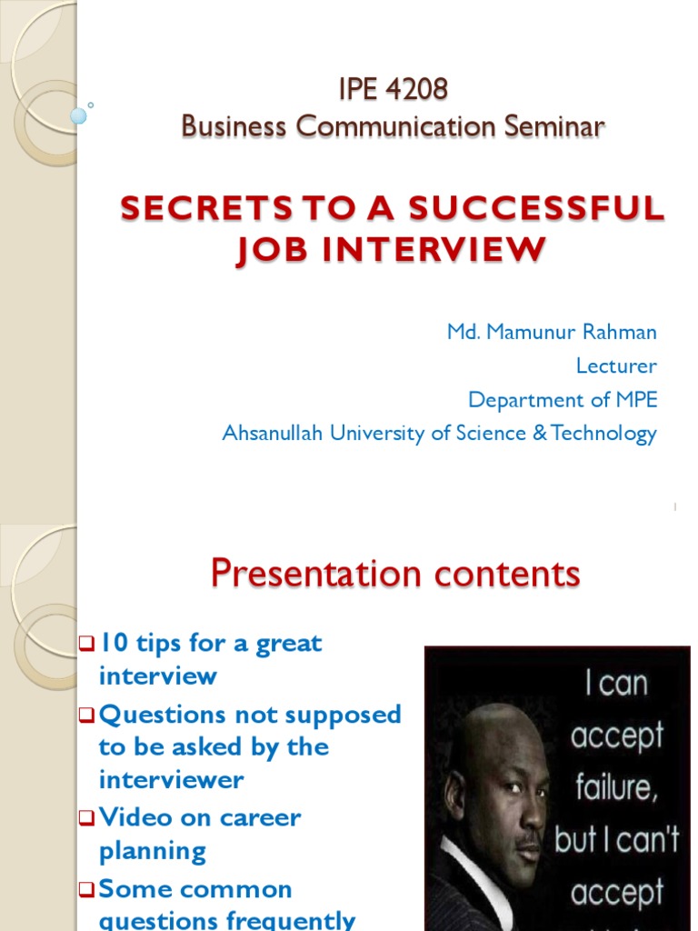 How To Face A Job Interview | PDF | Job Interview | Employment