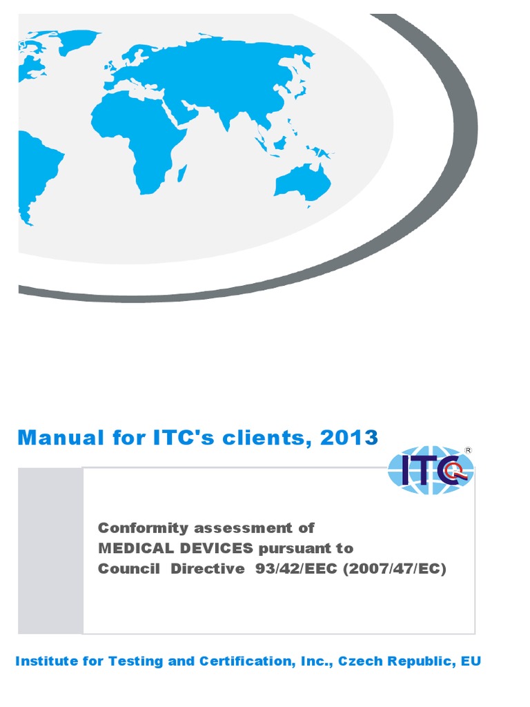 ITC - Manual For Conformity Assessment | PDF | Medical Device | Quality ...