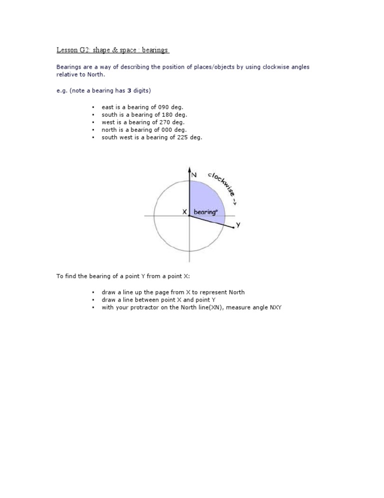 Understanding Bearings in Geometry | PDF