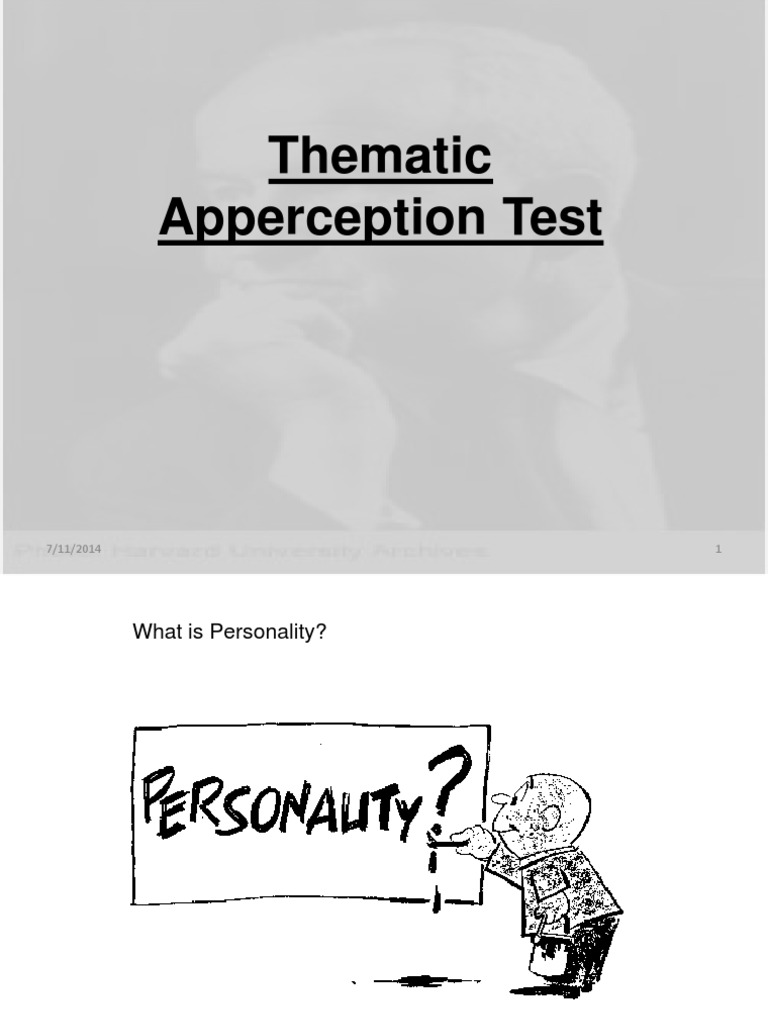Thematic Apperception Test | PDF | Emotions | Behavioural Sciences