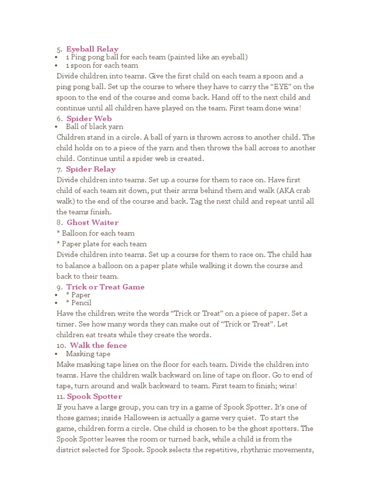 Eyeball Relay: Spider Web | Download Free PDF | Trick Or Treating ...