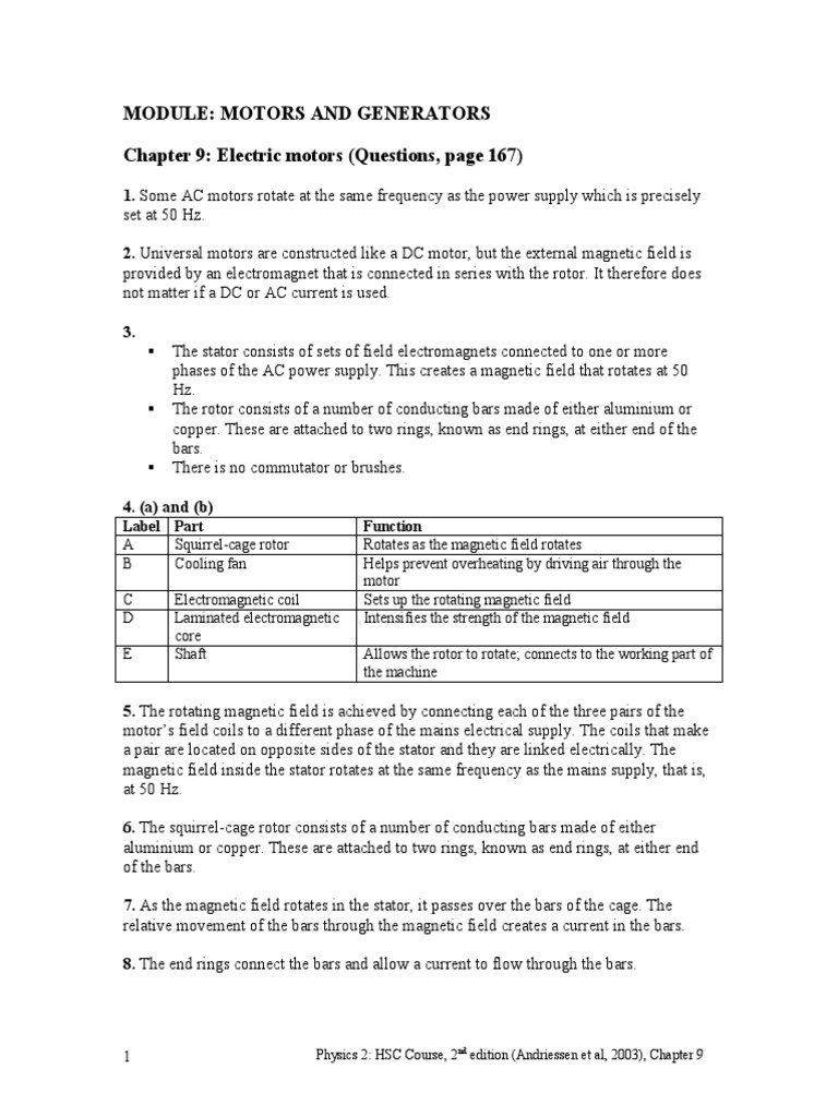 Electric Motor Questions And Answers Pdf at Mark Ferretti blog