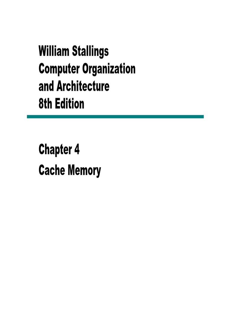 04 Cache Memory | PDF | Cpu Cache | Random Access Memory