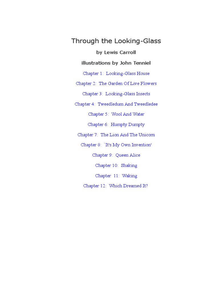 Through The Looking-Glass | PDF | Lewis Carroll | Works