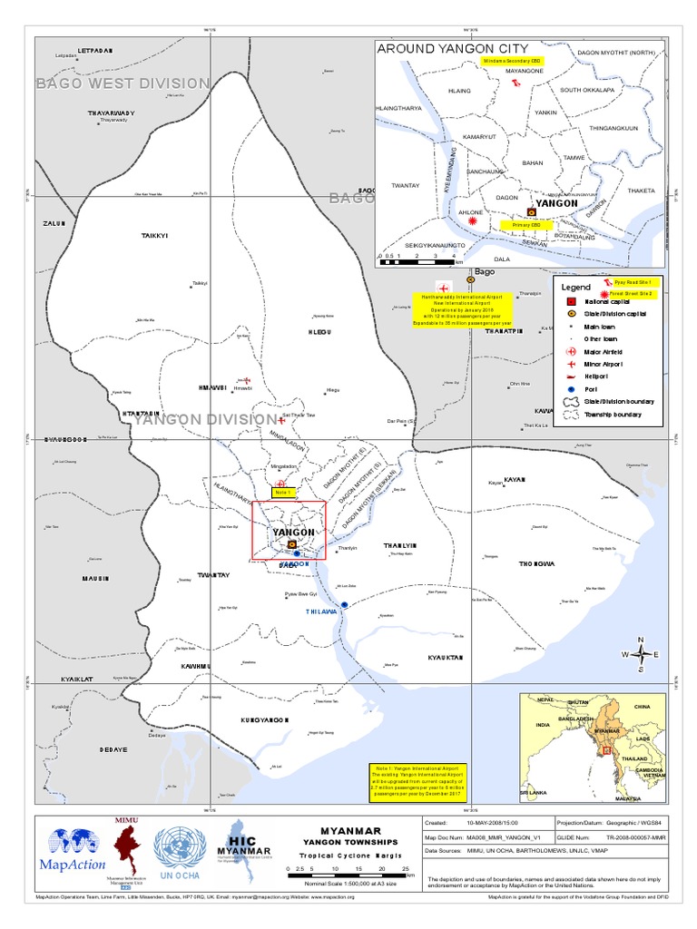 Yangon Township Maps Overview | PDF | Geodesy | Geographical Technology