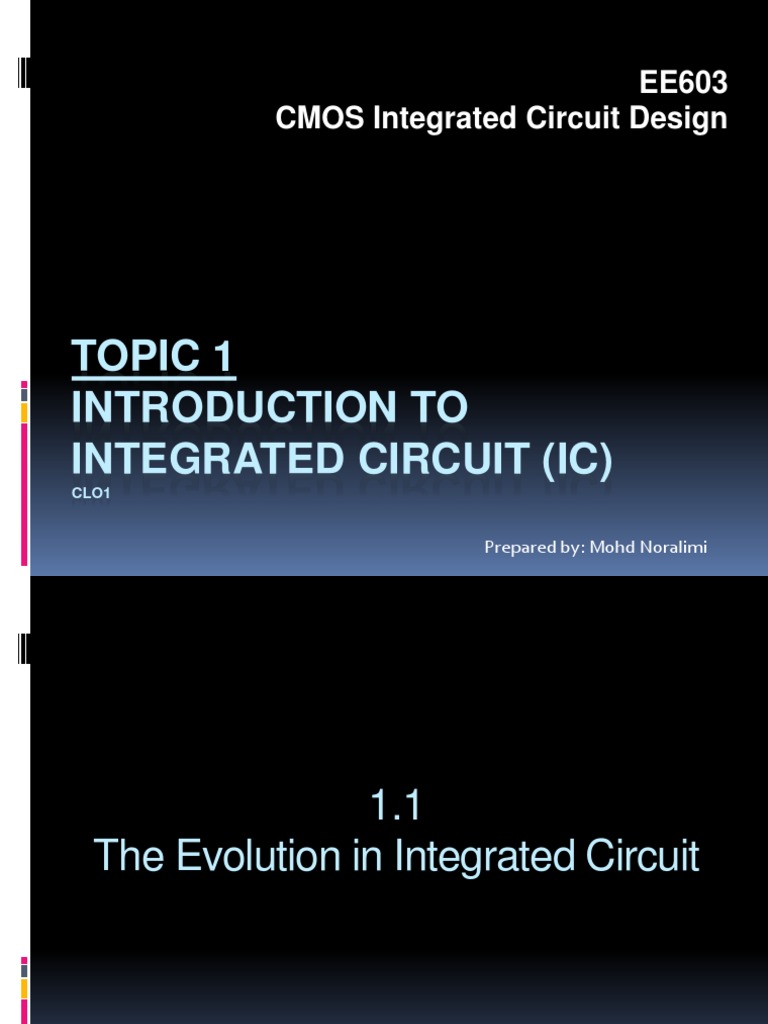EE603 Topic 1 | PDF | Integrated Circuit | Mosfet