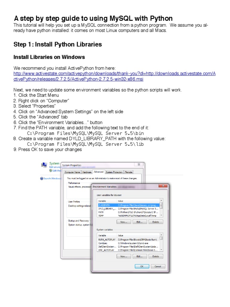 A Step By Step Guide To Using Mysql With Python Pdf Superuser Command Line Interface