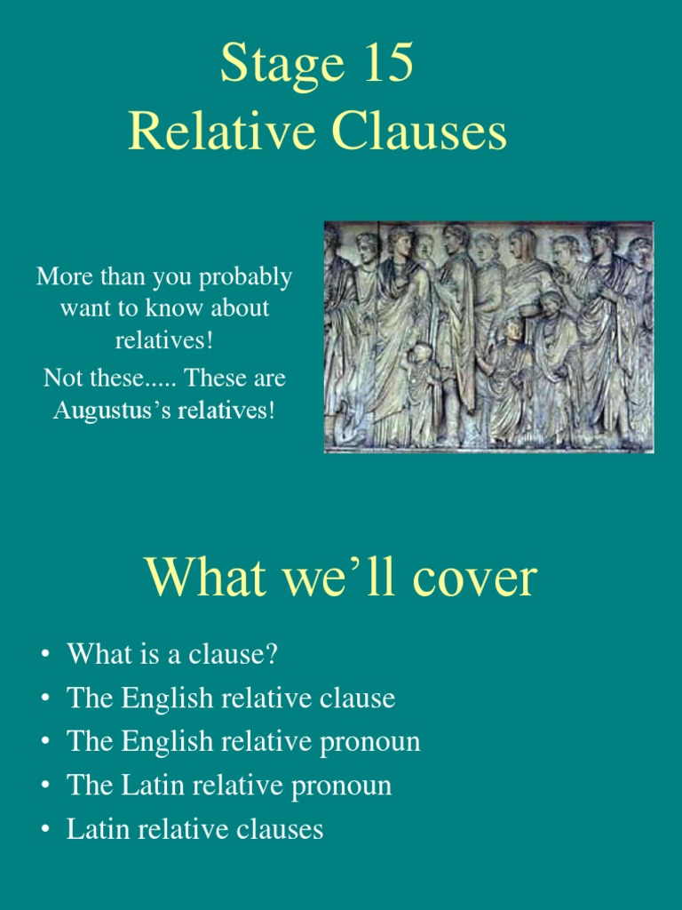 Relative Clauses in Latin | PDF | Pronoun | Clause