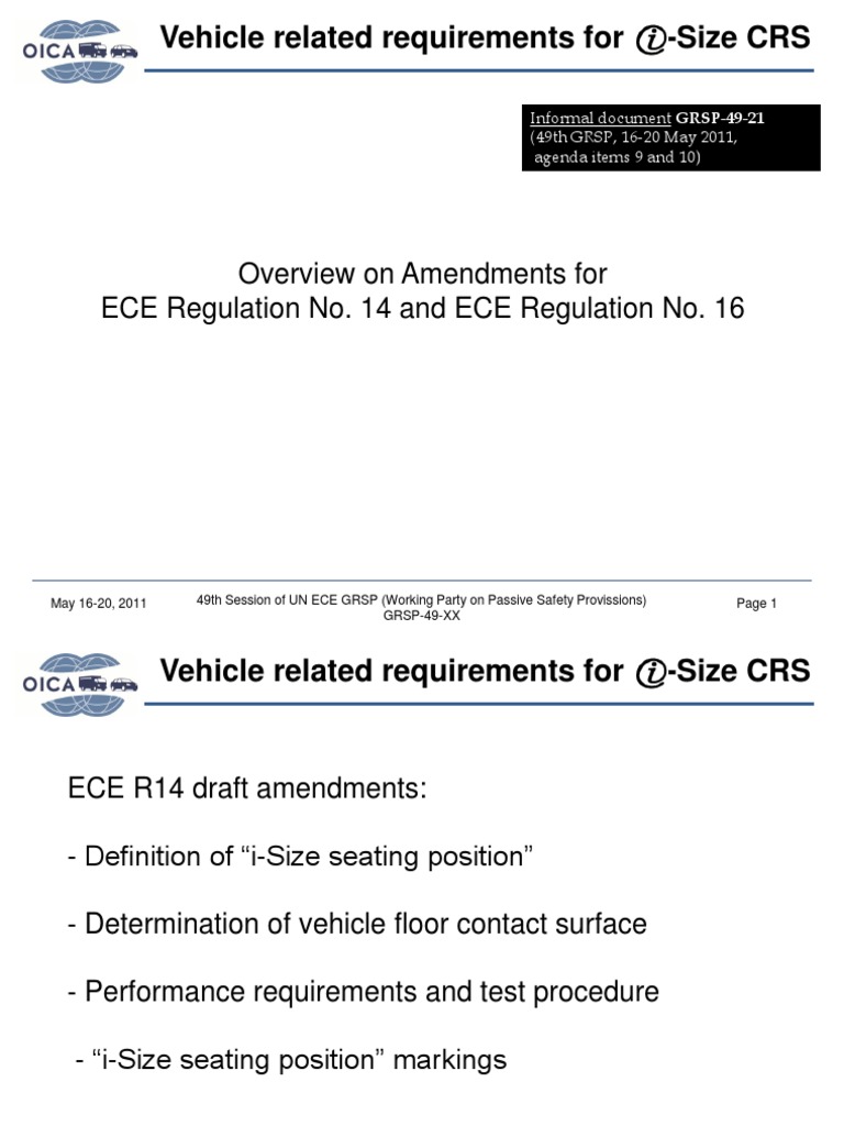 Vehicle Related Requirements For - Size CRS | Download Free PDF ...