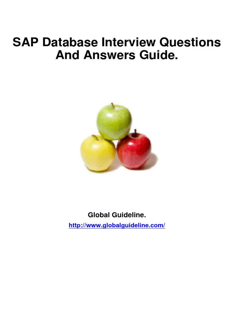 SAP Database Job Interview Preparation Guide | PDF | Database ...