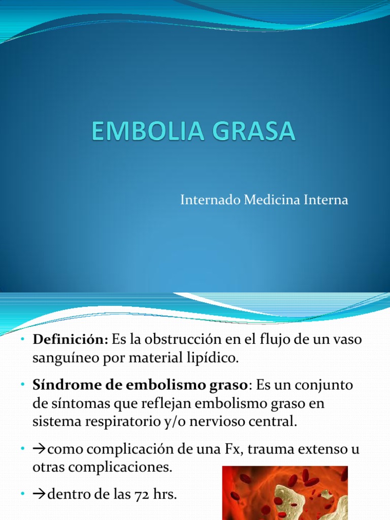 Embolia Grasa | PDF | Lesión | Edema