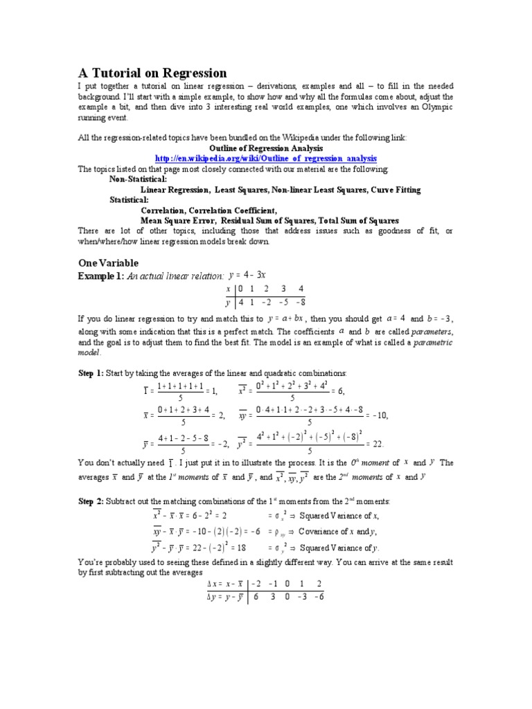 A Tutorial On Regression | PDF | Sine | Fourier Series