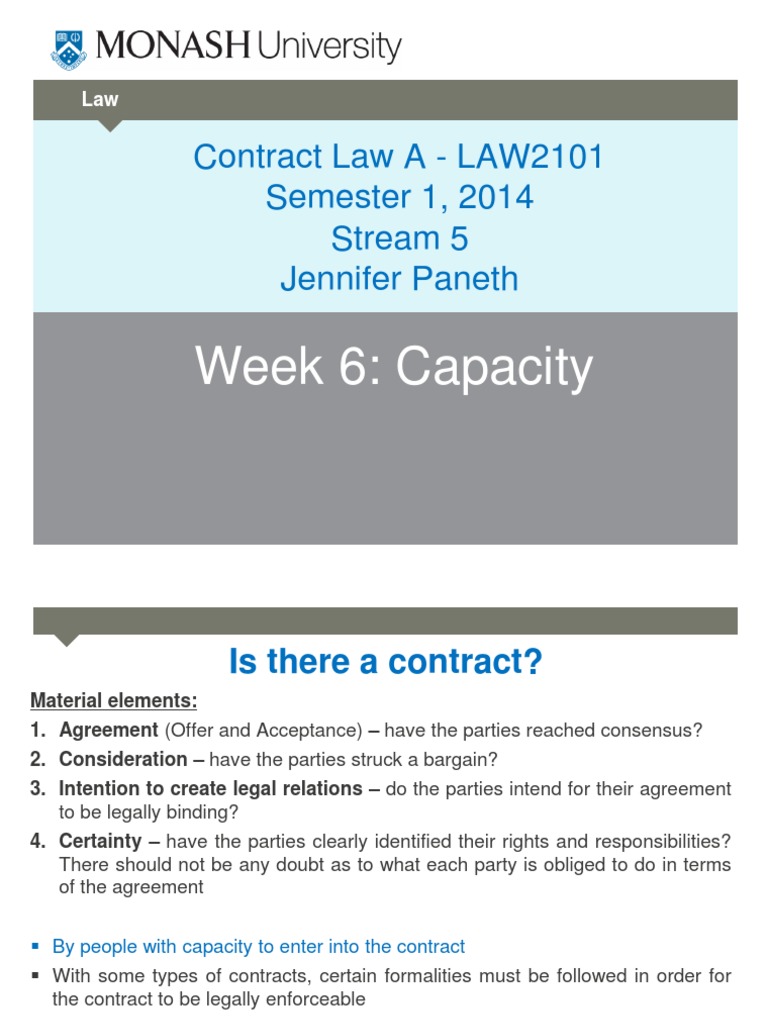 Contract Law Capacity And Minors Pdf Ratification Legal Ethics