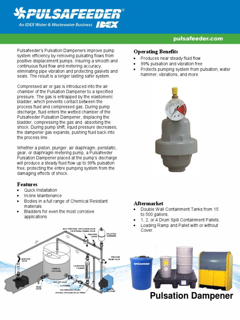 Pulsation Dampener Removes Pulsations for Smooth Flow | PDF | Pump ...