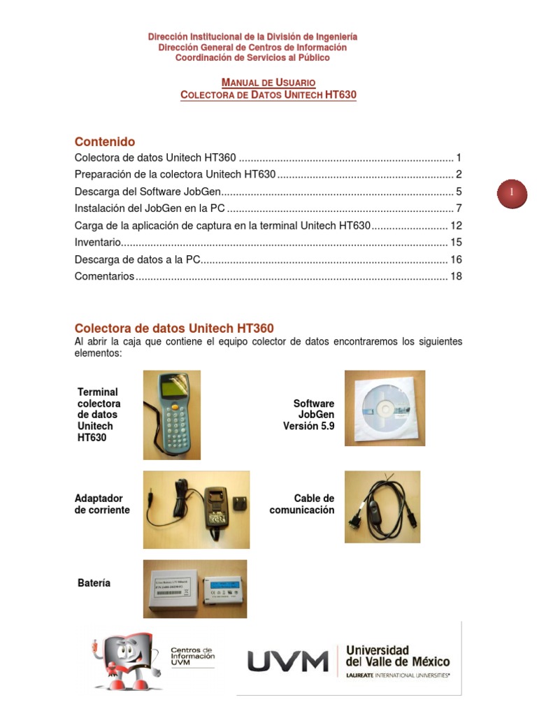 Manual Unitech Ht630 | PDF | Software del sistema | Software