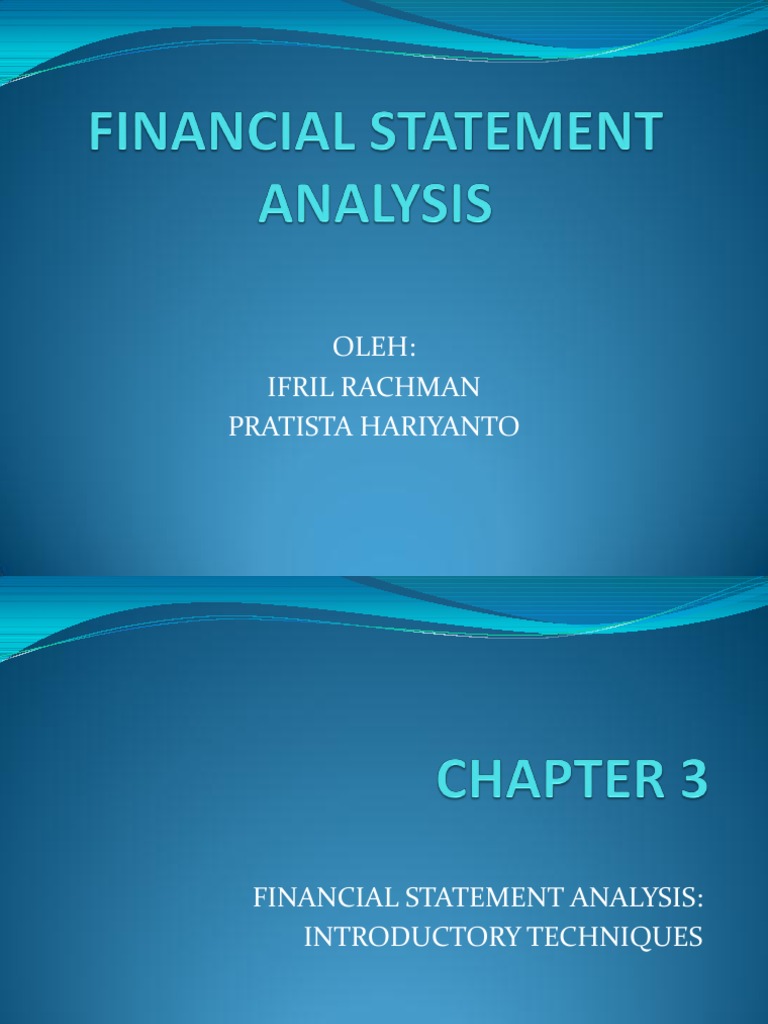 Financial Statement Analysis Techniques Pdf Financial Ratio Revenue