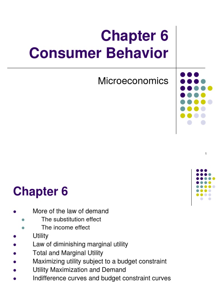 Consumer Behavior: Microeconomics | PDF | Demand | Utility